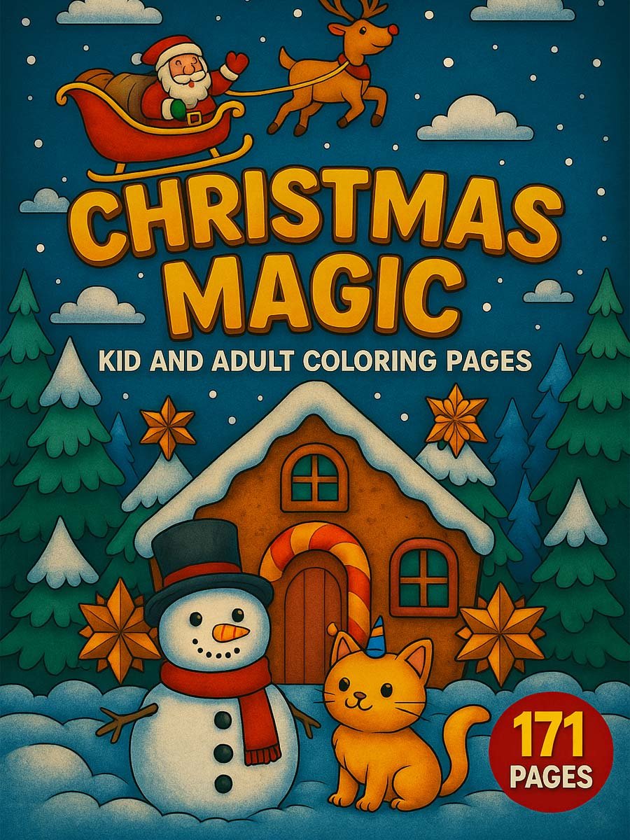 Christmas Magic – 171 Holiday-Themed Coloring Pages - Kids Printable ...